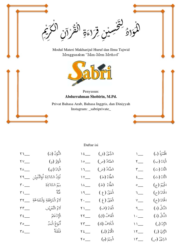 Modul Tahsin Dan Tajwid | PDF