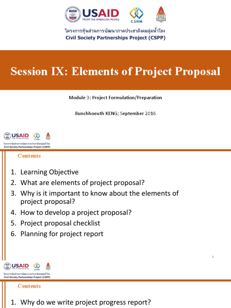 S1 - M3 - S9 Elements of Project Proposal - v3 | PDF | Goal | Economies