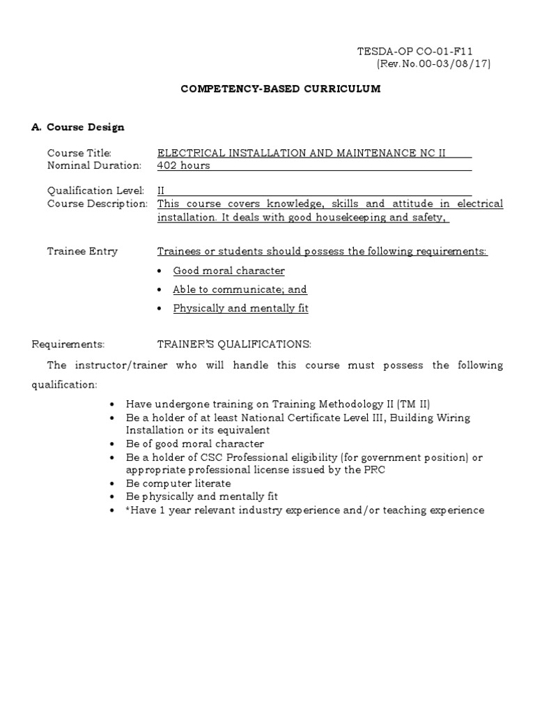 CBC Eim NC Ii | PDF | Information | Electrical Wiring