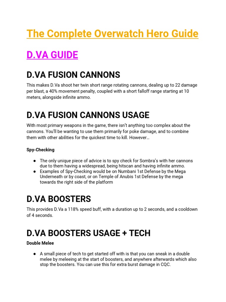 The Complete Overwatch Hero Guide | PDF