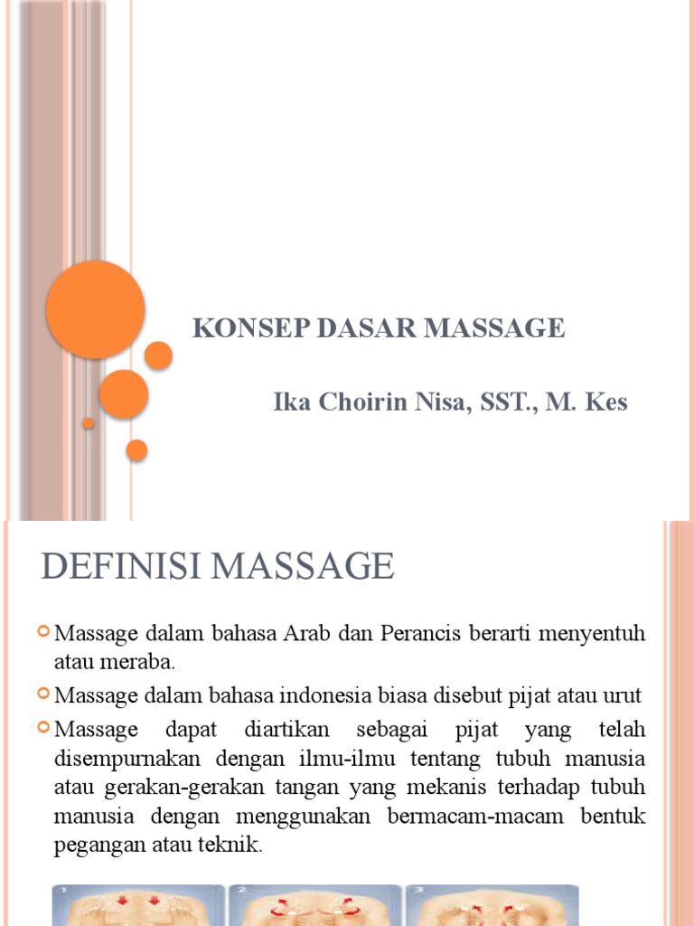 Konsep Dasar dan Jenis Massage | PDF