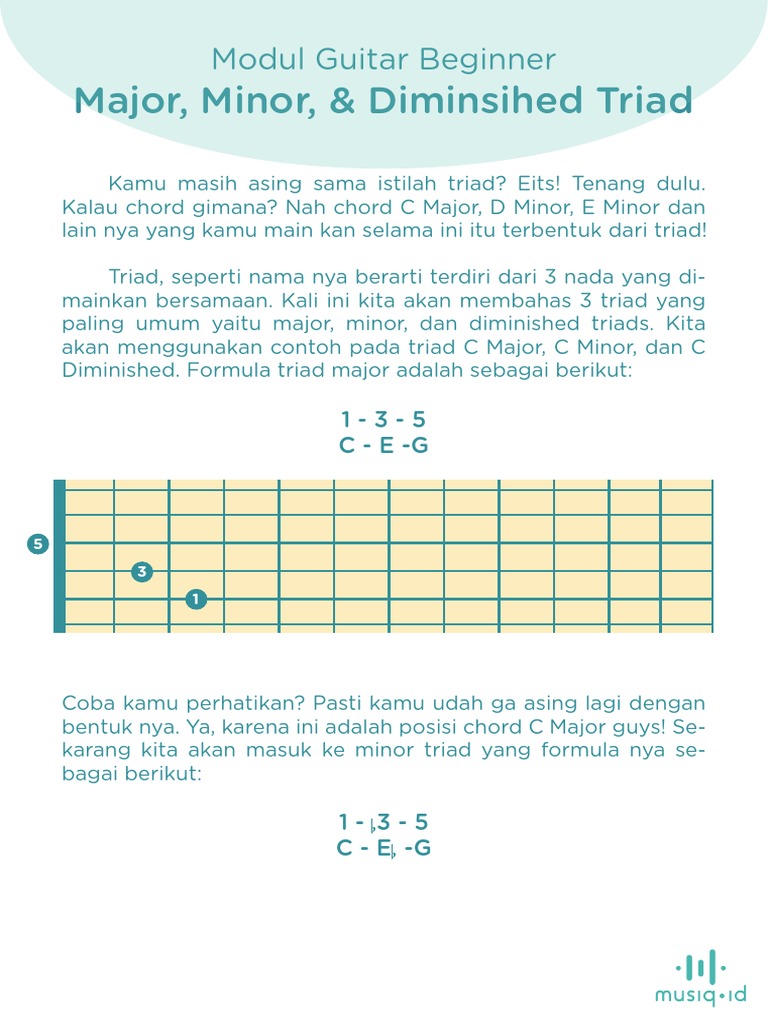 Major, Minor, and Diminished Triads | PDF