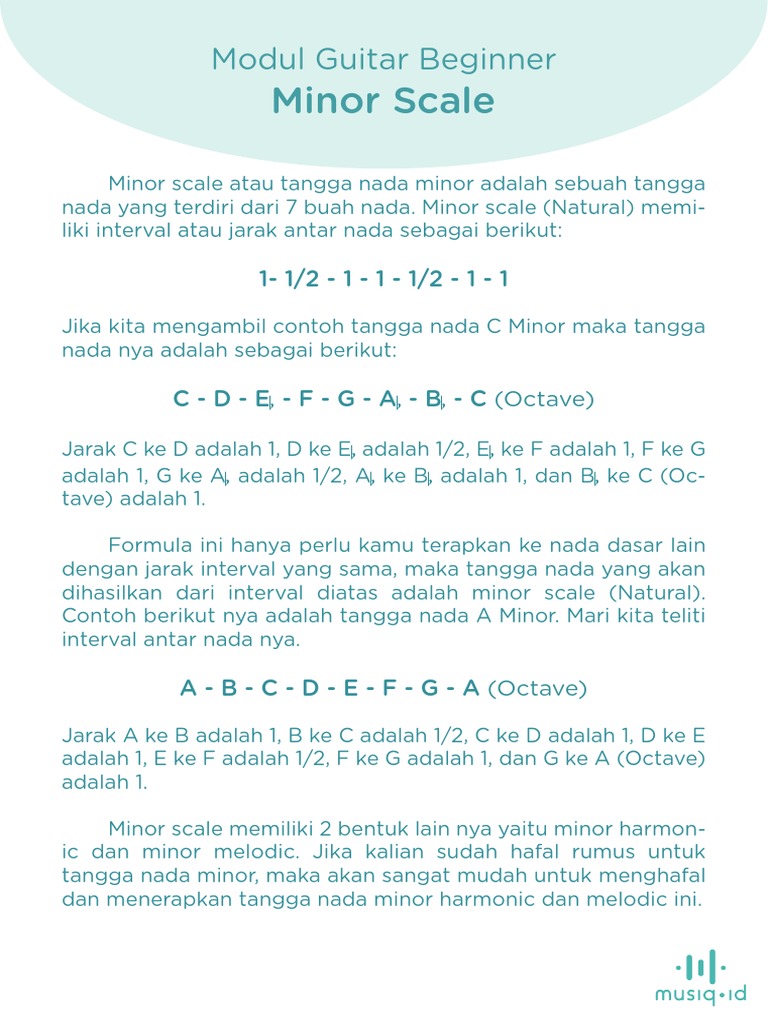 Panduan Lengkap Tangga Nada Minor Gitar | PDF
