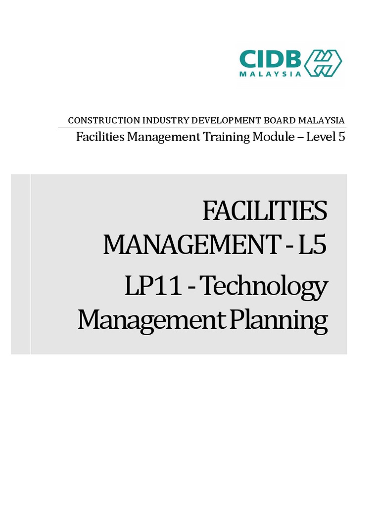 CIDB L5 LP11 Technology Management Planning | PDF | Building Automation ...