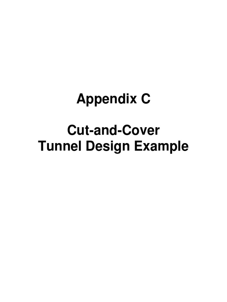 Cut-and-Cover Tunnel Design Guide | PDF | Strength Of Materials | Tunnel