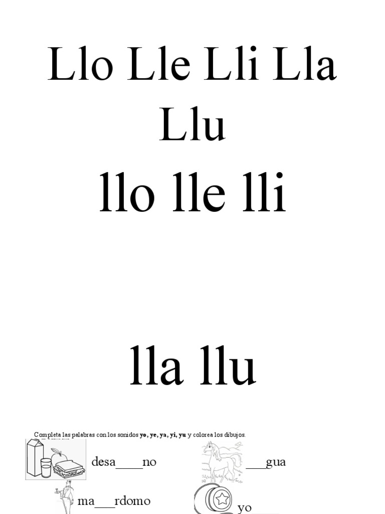 Lla, Lle, Lli, Llo, Llu | PDF