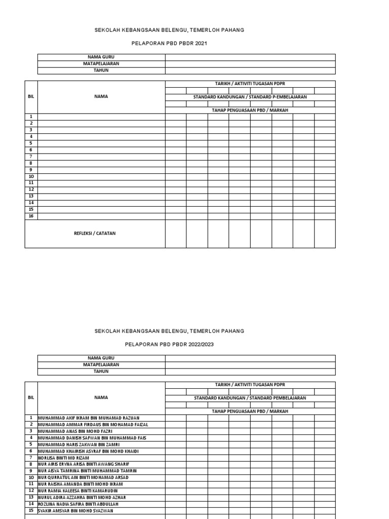 Borang Pbd Transit Pdf