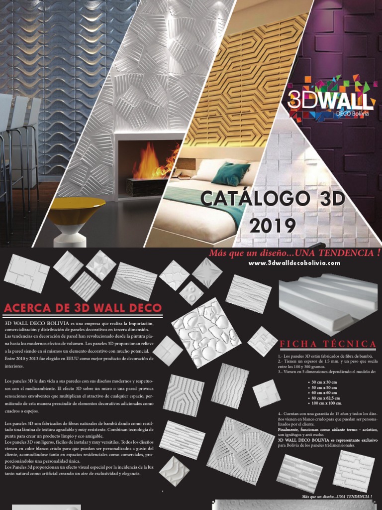 Catálogo 2019 - 3D Wall Deco Bolivia | PDF