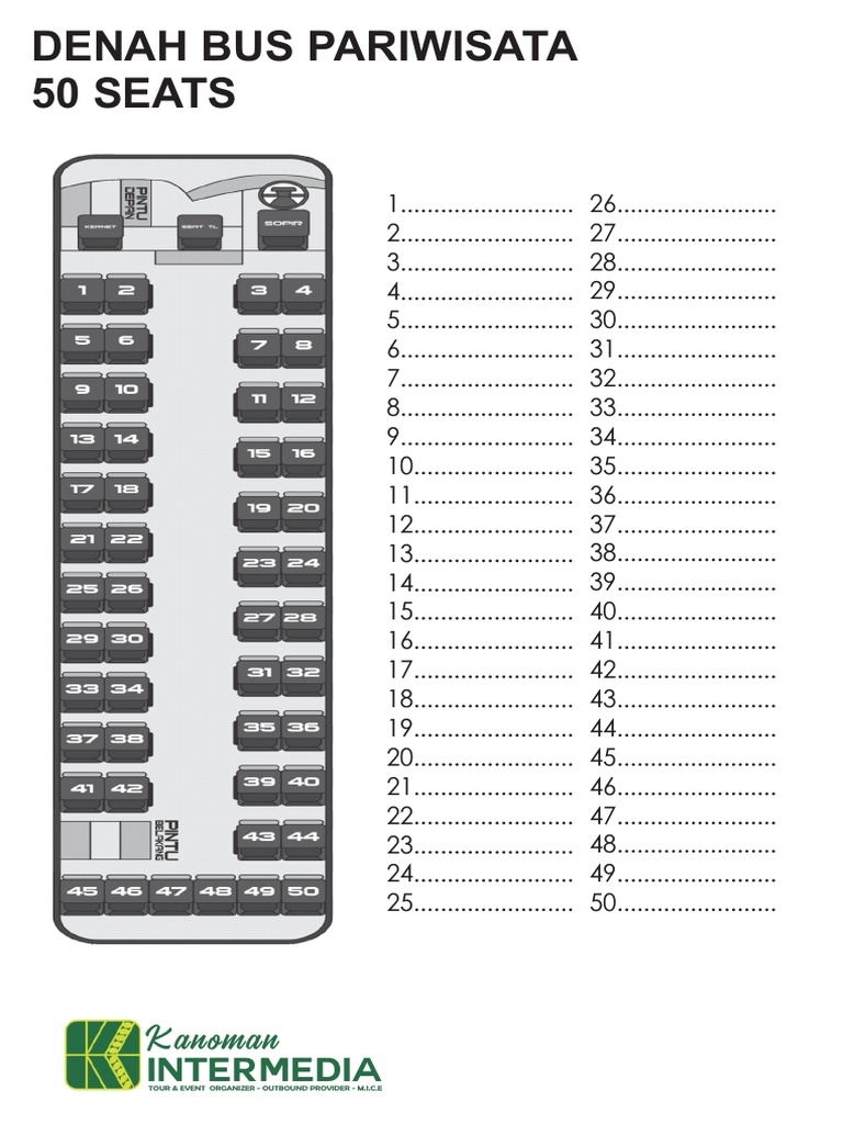 Denah Bus 50 Seat Kanoman Intermedia | PDF