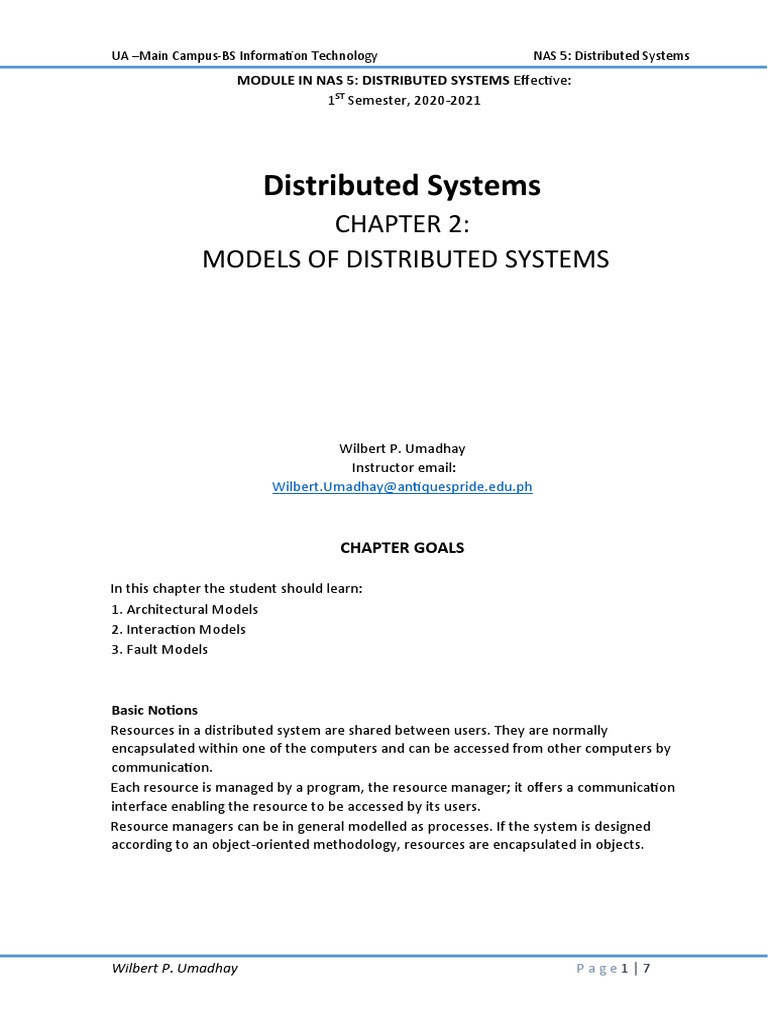 Chapter 2 MODELS OF DISTRIBUTED SYSTEMS | PDF | Client–Server Model ... Chapter 2 MODELS OF DISTRIBUTED SYSTEMS | PDF | Client–Server Model ...
