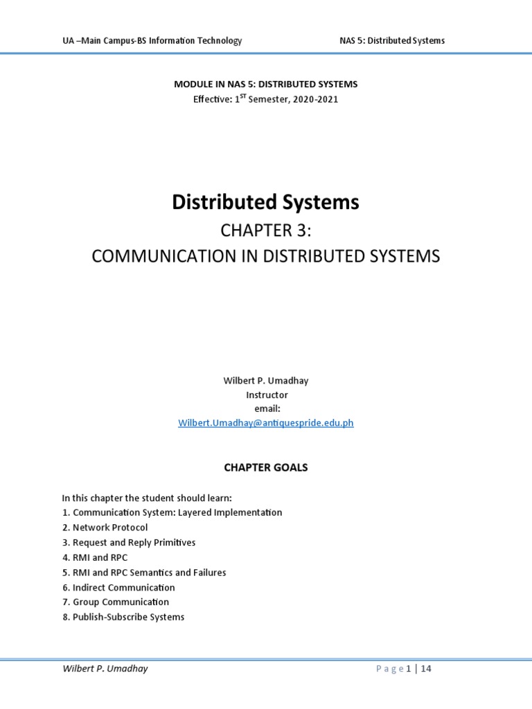 Chapter 3 Communication in Distributed Systems | PDF | Transmission Control Protocol | Internet ...