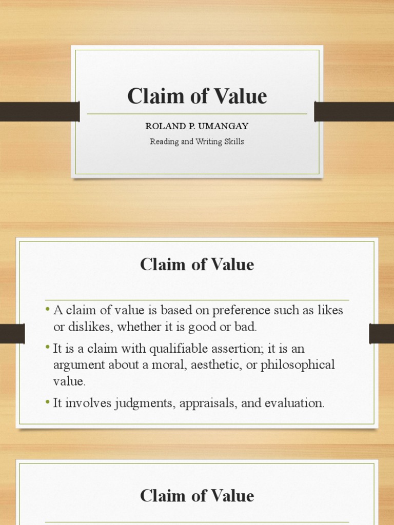 Claim of Value | PDF | Discrimination | Applied Ethics