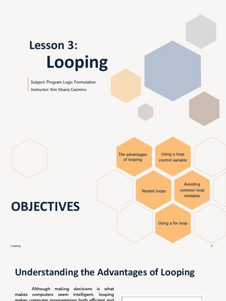 PLF Lesson 3 - Loop | PDF | Control Flow | Computer Program