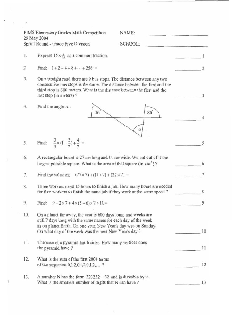 2004 Sprint-Grade 5 | PDF