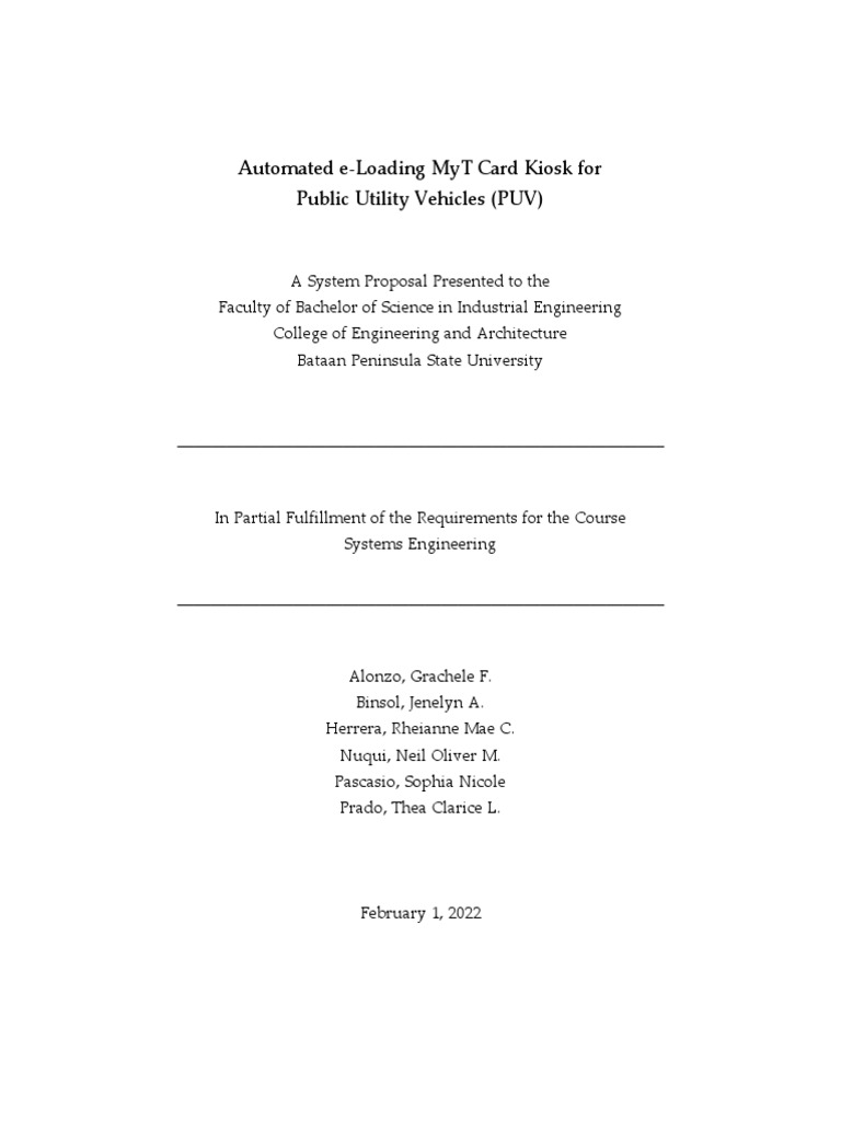 ISSE System Proposal Group 5 IE 4B | PDF | Public Transport | Smart Card