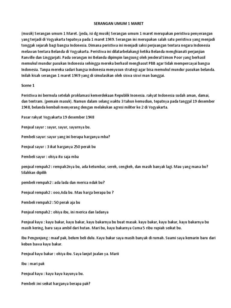 Pling Bru Naskah Drama 1 Maret | PDF