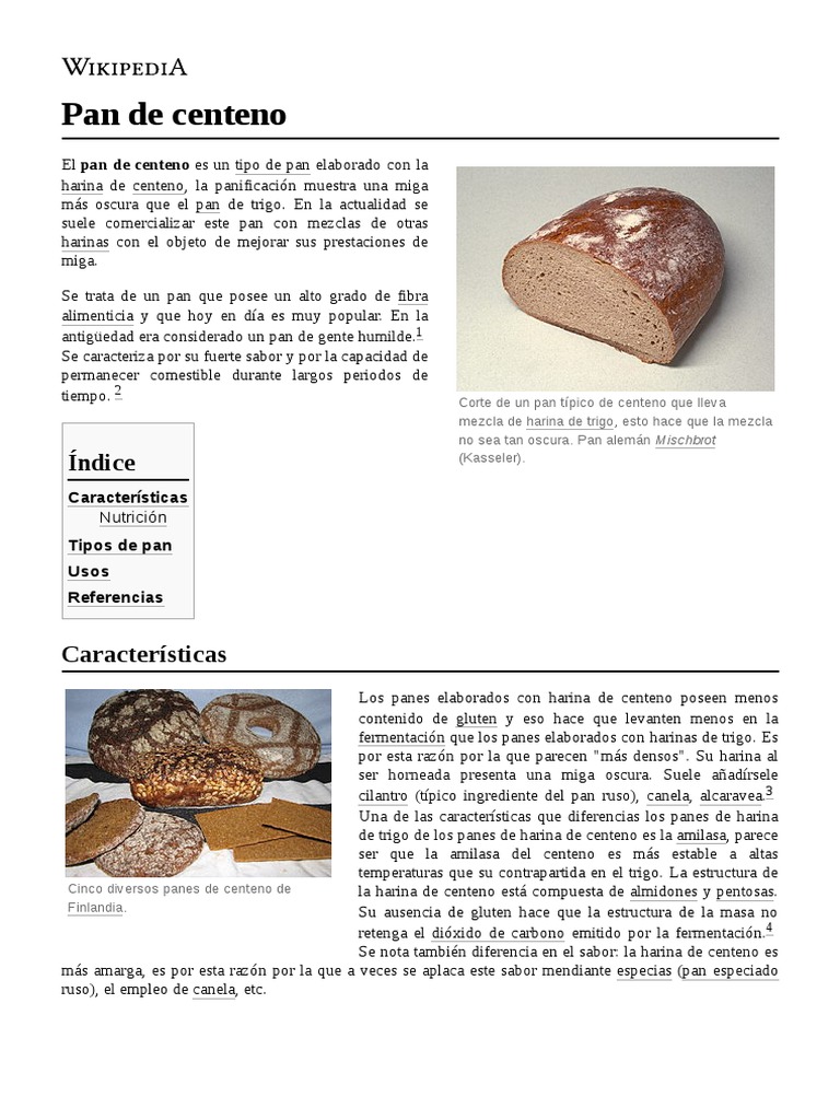 Pan de Centeno | PDF | Panes | Alimentos