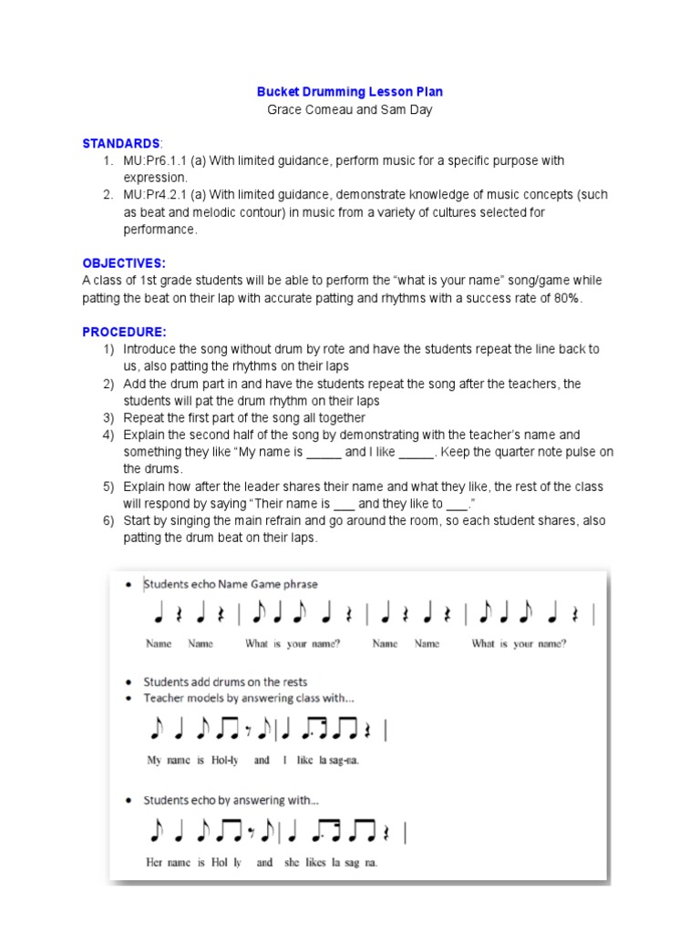 What Is Your Name Lesson Plan | PDF