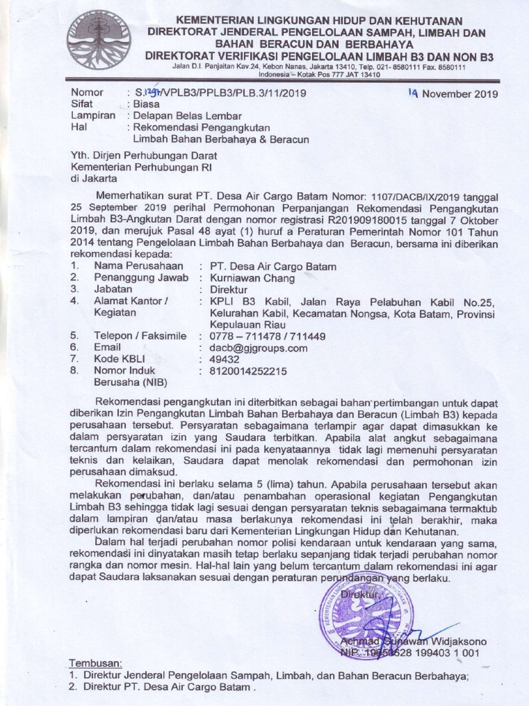 Rekomendasi Pengangkutan S-1297 2019-24 | PDF