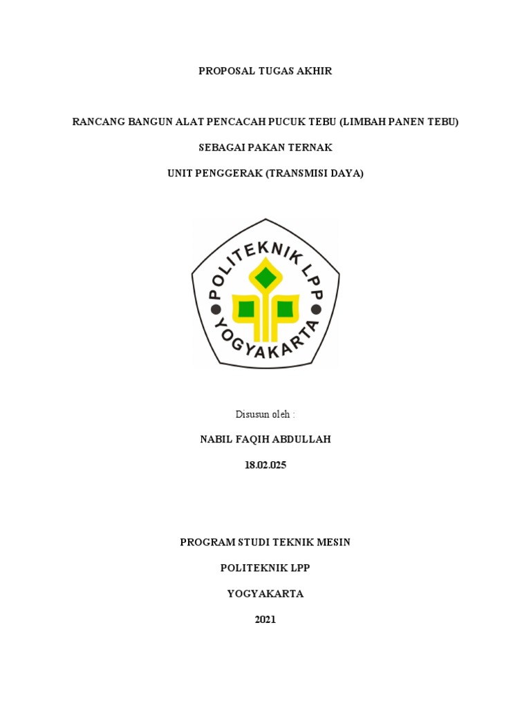 PROPOSAL TUGAS Akhir Nabil New | PDF