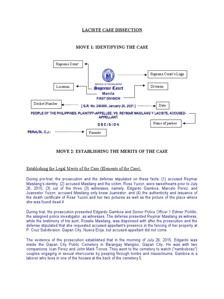 Laciste Case Dissection | Download Free PDF | Lawsuit | Witness