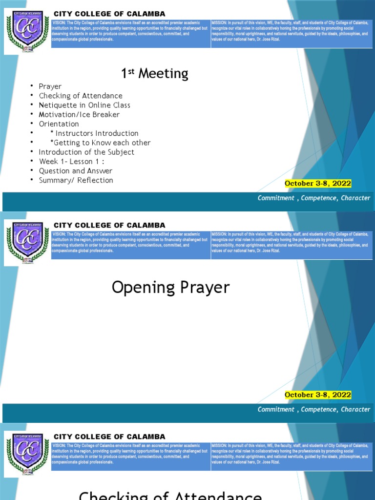 PowerpointCCCPE201Week1October3 82022SY 2022 2023 | PDF | Teaching ...