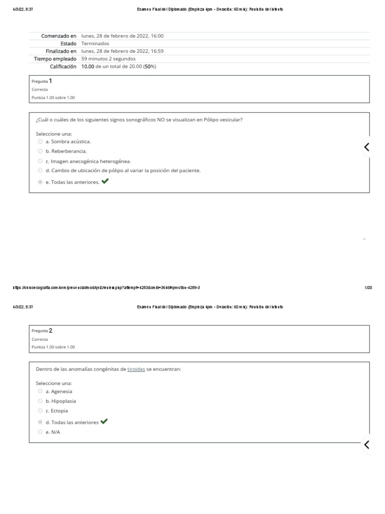 Examen Final Del Diplomado (Empieza 4pm - Duración - 60 Min) - Revisión ...