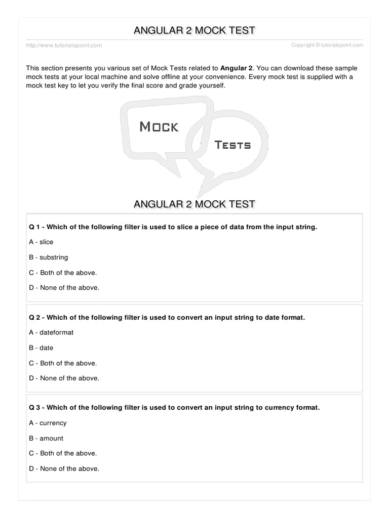Angular2 Mock Test III | PDF | Applied Mathematics | Computer Engineering Angular2 Mock Test III | PDF | Applied Mathematics | Computer Engineering