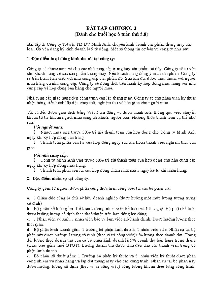 BAI TAP - Ch2-B2 | PDF