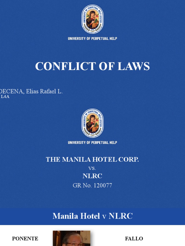 CoL DECENA L4A Manila Hotel V NLRC | PDF | Common Law | Judiciaries