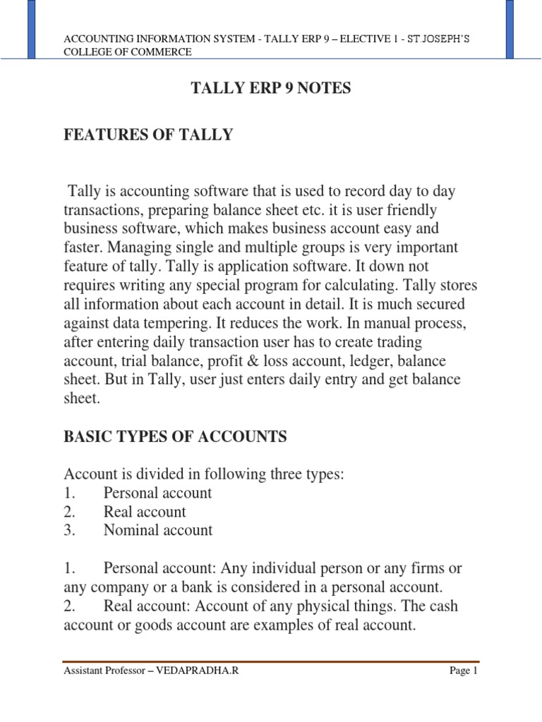 Tall Erp 9 Notes and Practice Book | PDF | Expense | Cheque