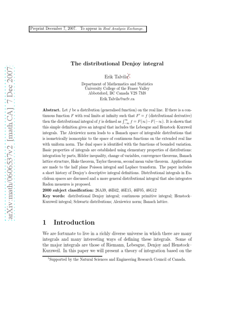 Distributional Pdf Distribution Mathematics Integral
