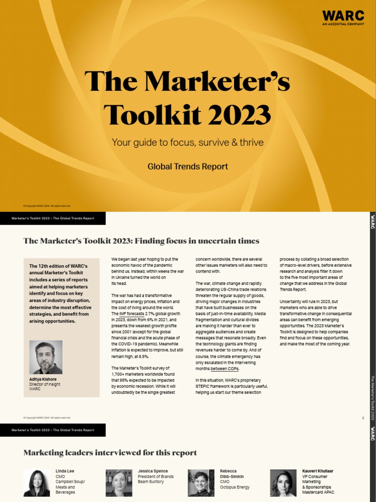 The Marketer's Toolkit 2023 Glob | PDF | Cost Of Living | Brand
