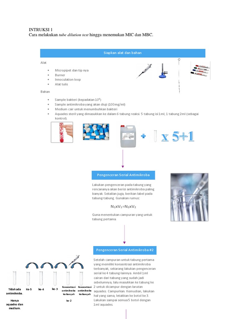 Cara Melakukan Tube Dilution Test Hingga Menemukan MIC Dan MBC | PDF