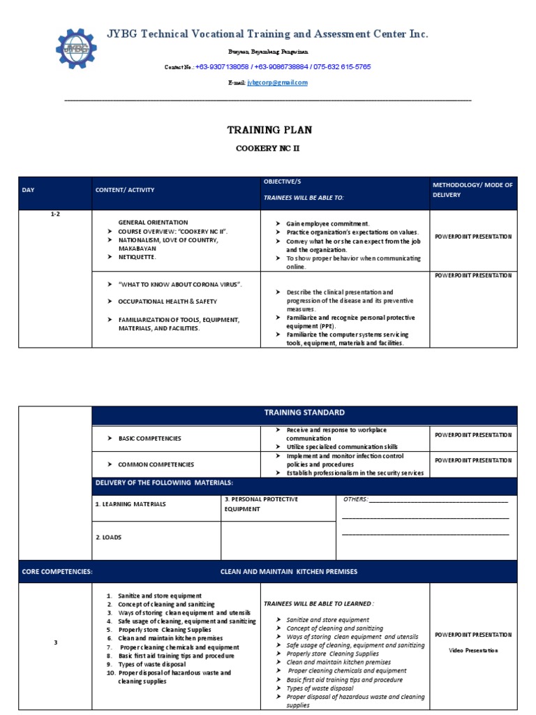 Cookery Lesson Plan For JDVP | PDF | Soup | Packaging And Labeling