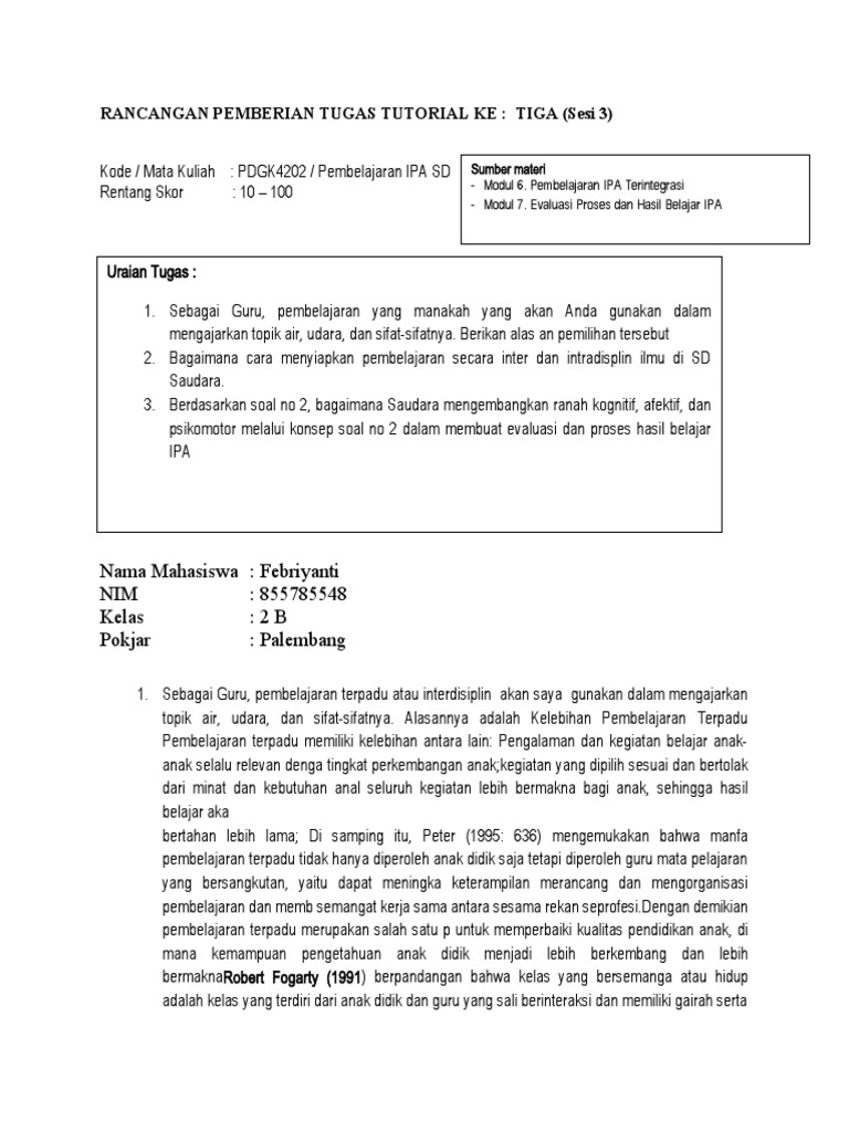 Ipa Tugas Tutorial-3 | PDF