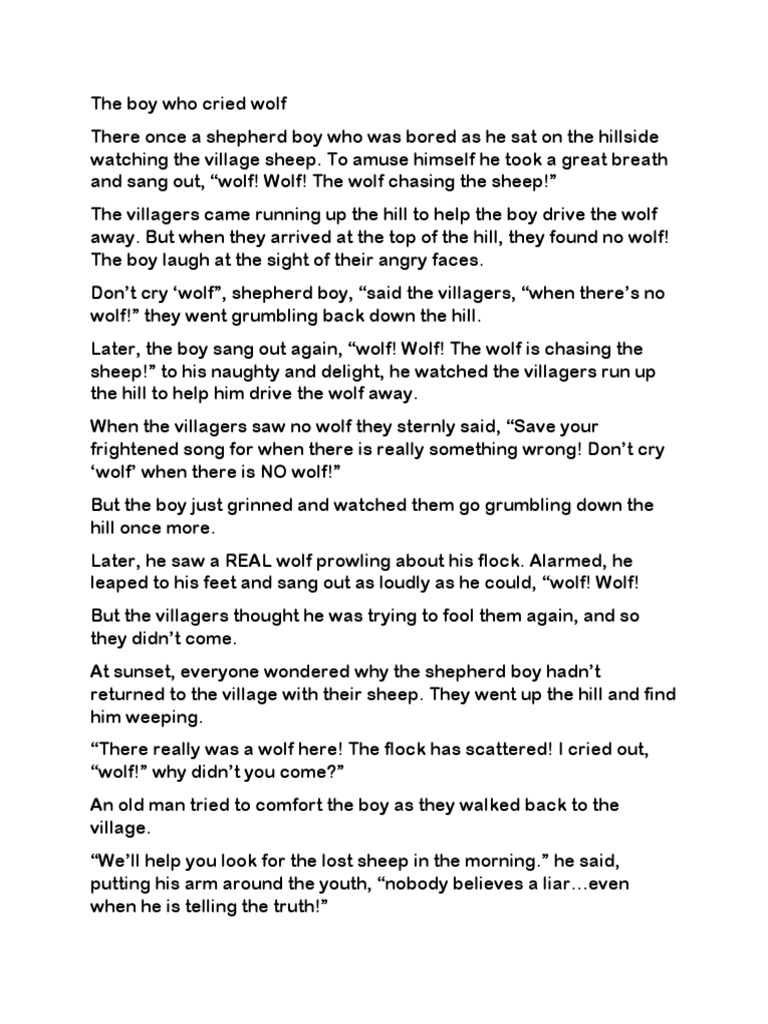 The Boy Who Cried Wolf 2 | PDF