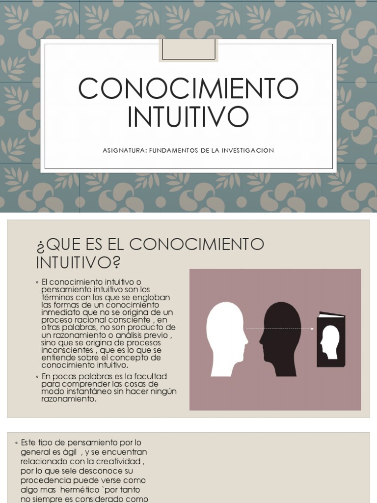 Conocimiento Intuitivo | PDF