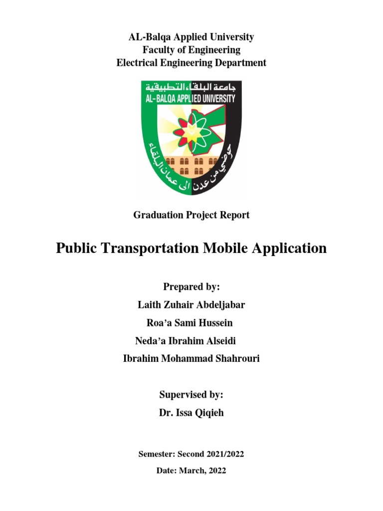 Graduation Project Report | PDF | Mobile App | Smartphone