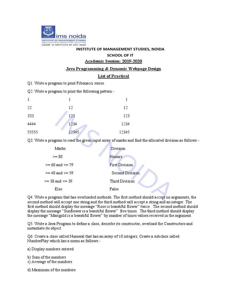 Java Programming Lab Image Marked Pdf Method Computer Programming Programming 