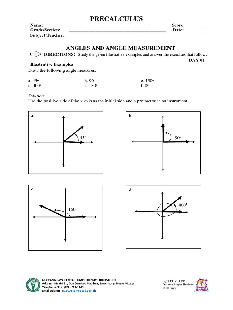 Week1 Angles and Angle Measurement | PDF | Angle | Cartesian Coordinate ...