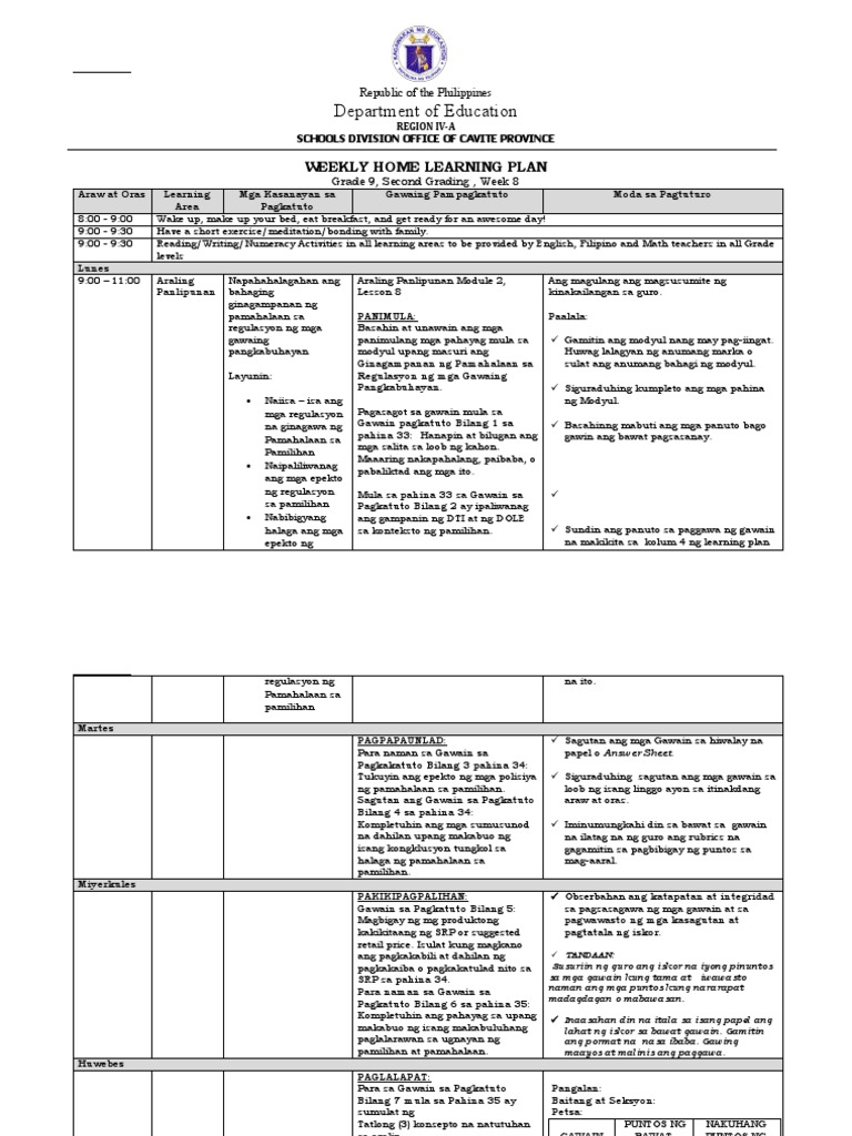 2 Ap9 Q2 WHLP WK 8 | PDF