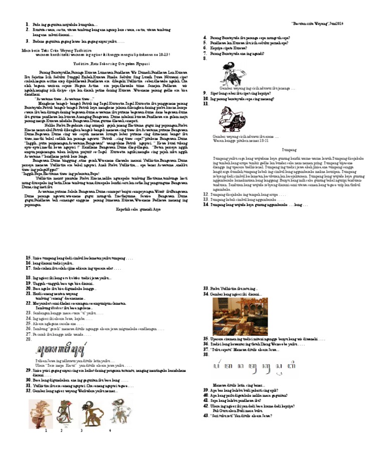 BHS JAWA Latihan | PDF