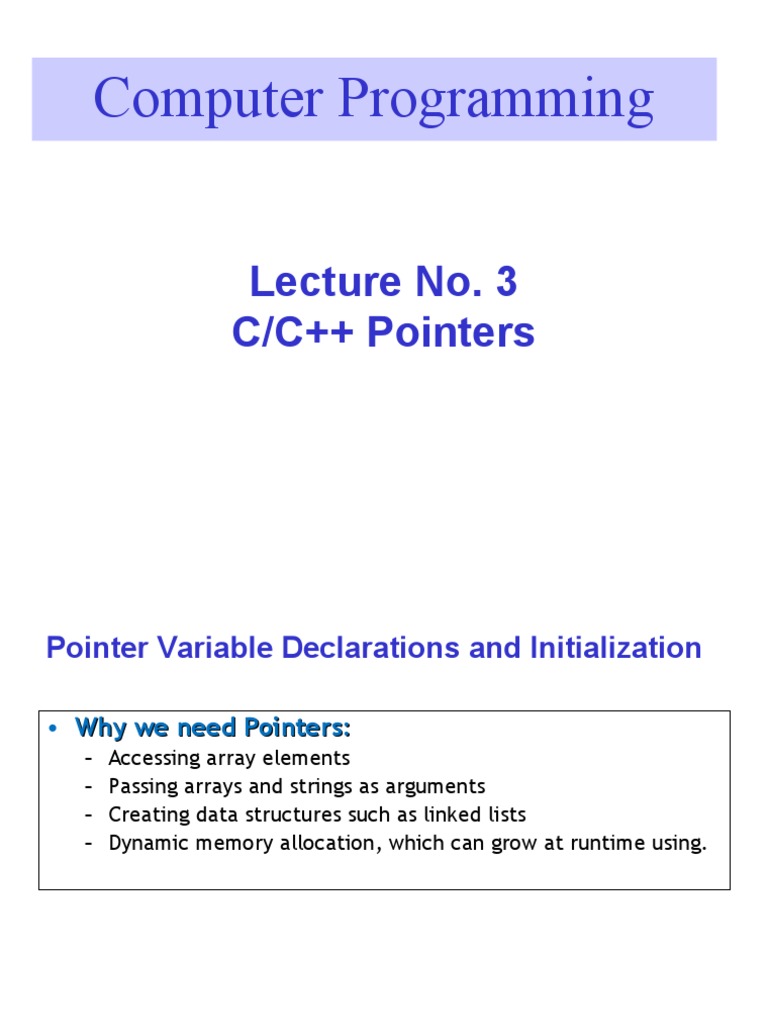 Pointer in C++ | Download Free PDF | Pointer (Computer Programming ... Pointer in C++ | Download Free PDF | Pointer (Computer Programming ...