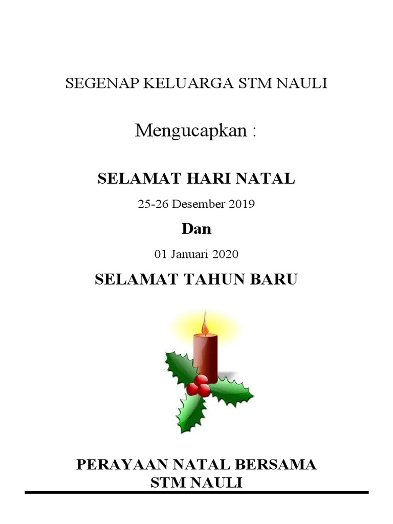 Acara Natal STM Nauli | PDF