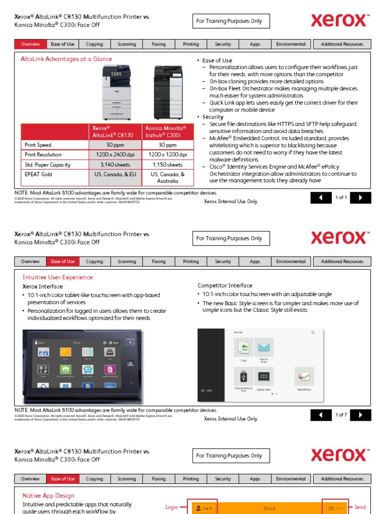 AltaLink C8130 Vs Konica Minolta C300i Face Off - 2 | PDF | Printer (Computing) | Fax