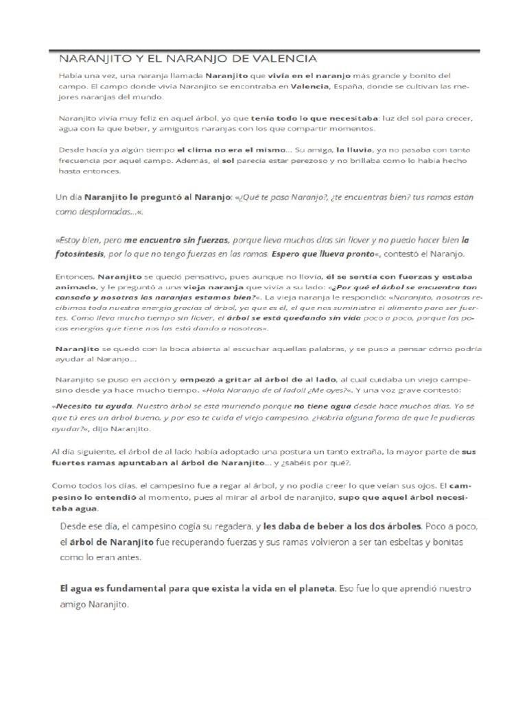 Cuento Naranja | PDF