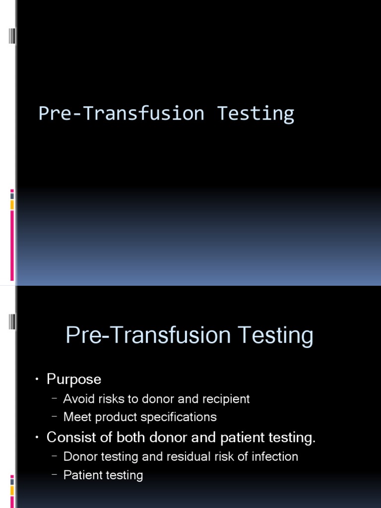 8 - Pretransfusion Tests | PDF