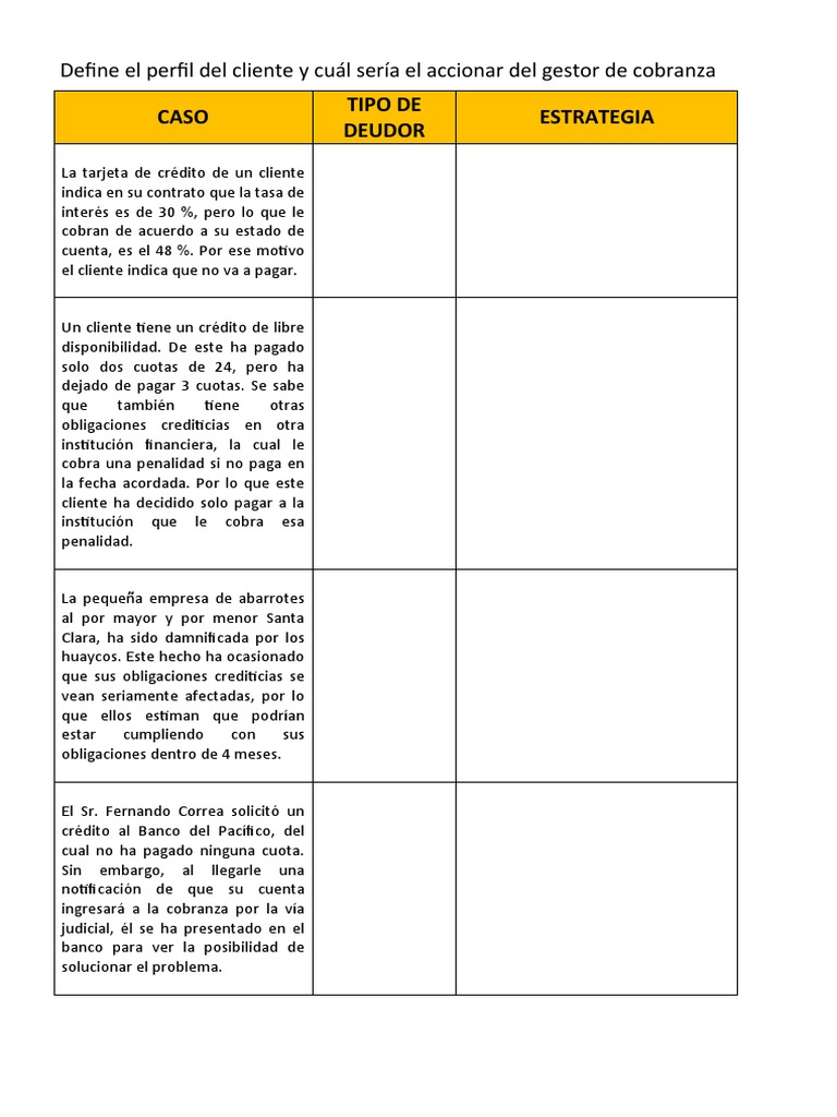 Enunciado - Actividad Sem9 | PDF | Bancos | Crédito