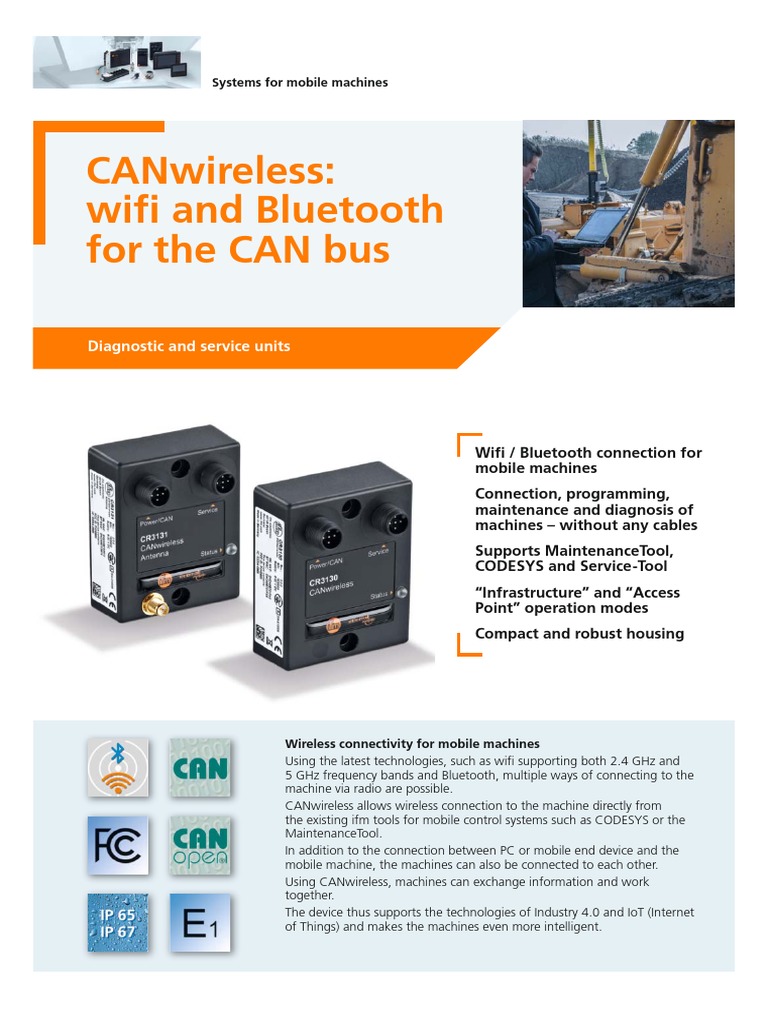 Ifm cr3130 Canwireless Wifi Bluetooth e 16 17 | PDF | Wi Fi | Bluetooth